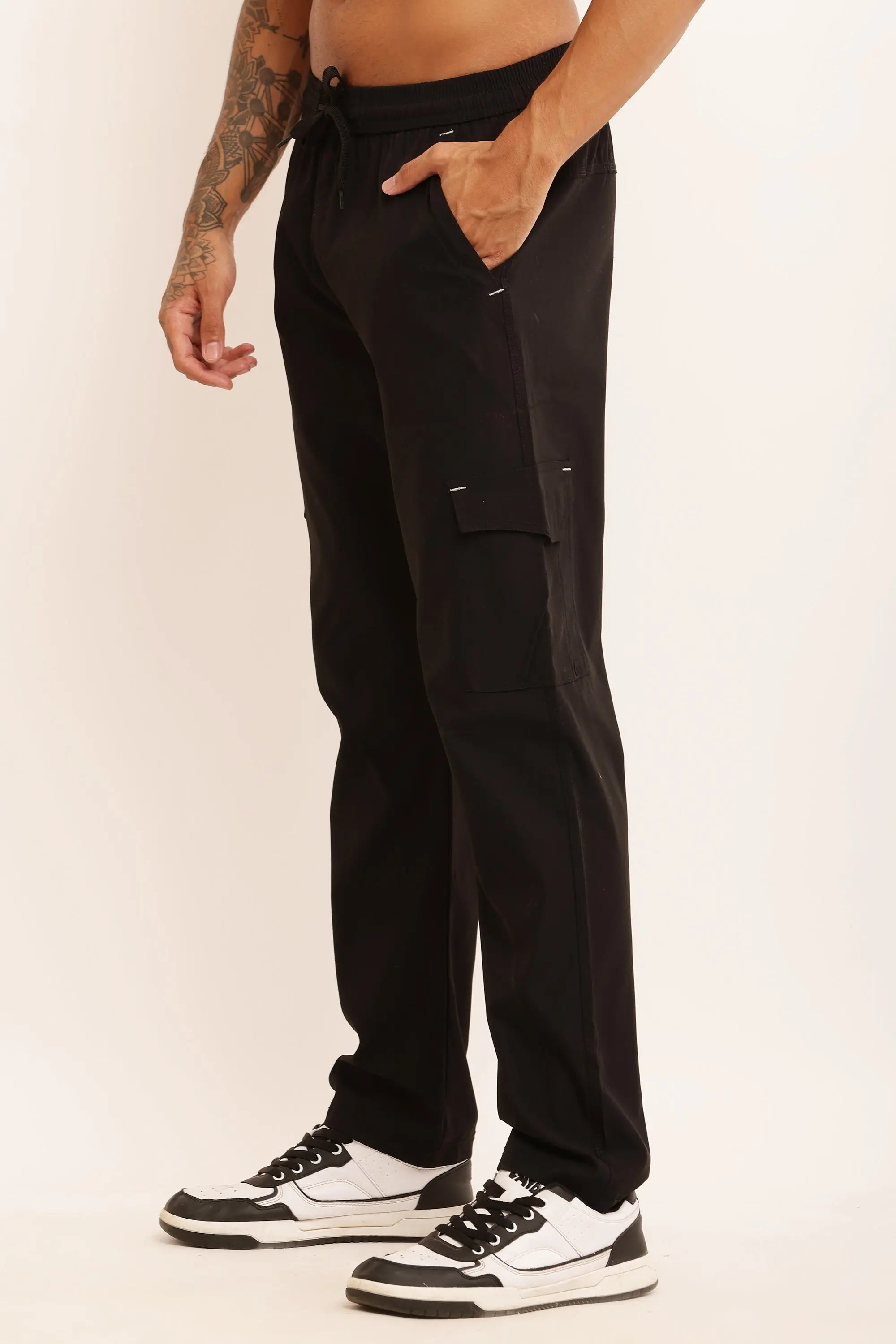 Comfortable Cargo Joggers - Black for Men